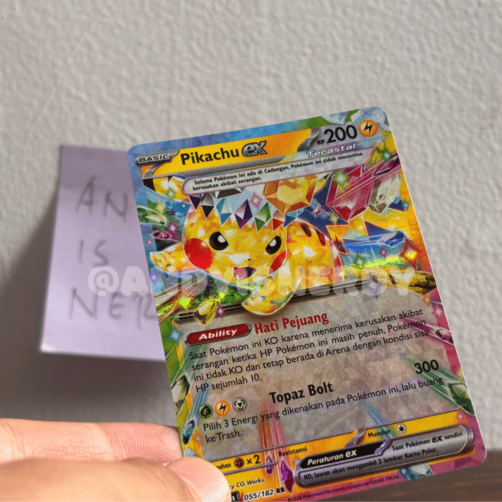 Jual Kartu Pokemon TCG sv8s Pikachu ex Terastal RR 055/182 Kilat Mengkilap, Kilat Rasi Trading ...