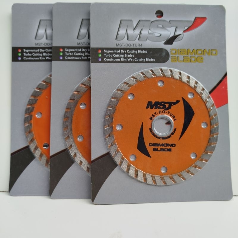 Jual MST Diamond Blade Turbo Cutting 4 Inch - Mata Potong Keramik, Granit, Marmer, Beton, Baja ...