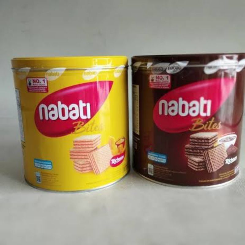 Jual Nabati Kaleng Bites Wafer Rasa Coklat dan Keju ( Jajan Wafer ...