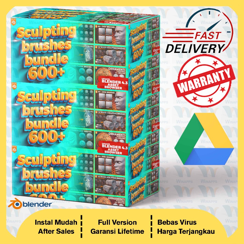 Jual 600 + Blender Sculpting Brushes. Asset Browser. | Shopee Indonesia
