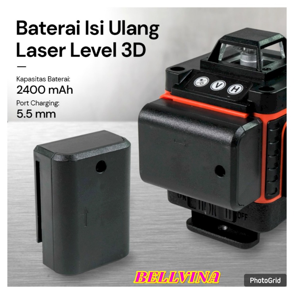 Jual Baterai Isi Ulang Laser Level 3D Rechargeable Battery 2400mAh ...