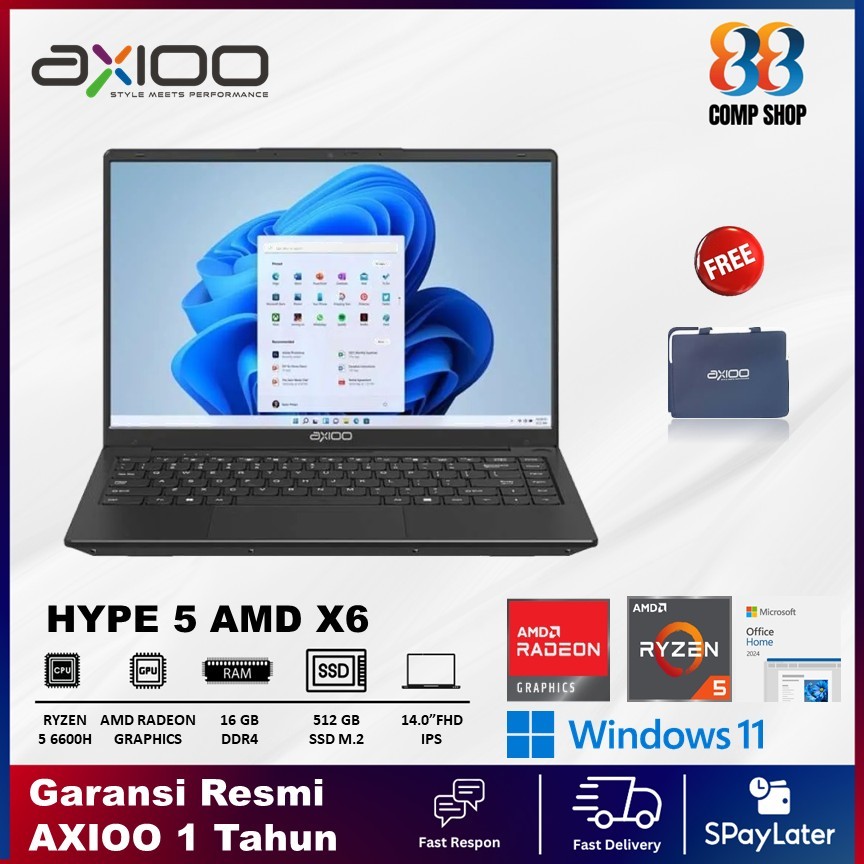 Jual Laptop Axioo Hype 5 X6 AMD Ryzen 5 6600H 16GB 512GB SSD Windows 11 ...
