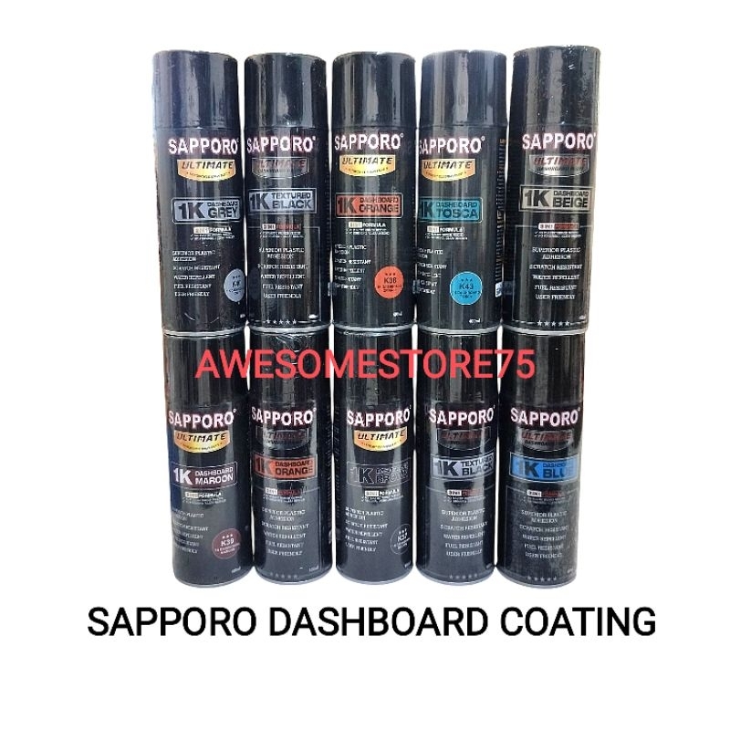 Jual SAPPORO ULTIMATE DASHBOARD COATING Semua Warna Paint Cat Semprot Pilox Pylox Lengkap Motor ...