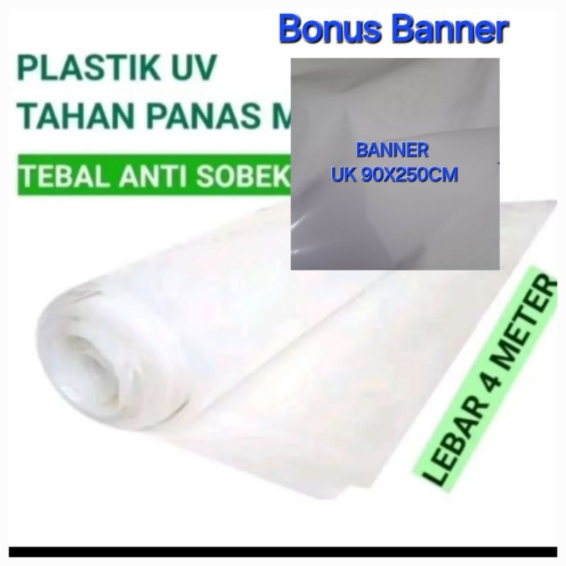 Jual PLASTIK UV//PLASTIK COR//PELINDUNG HUJAN UK 4X10M free banner ...