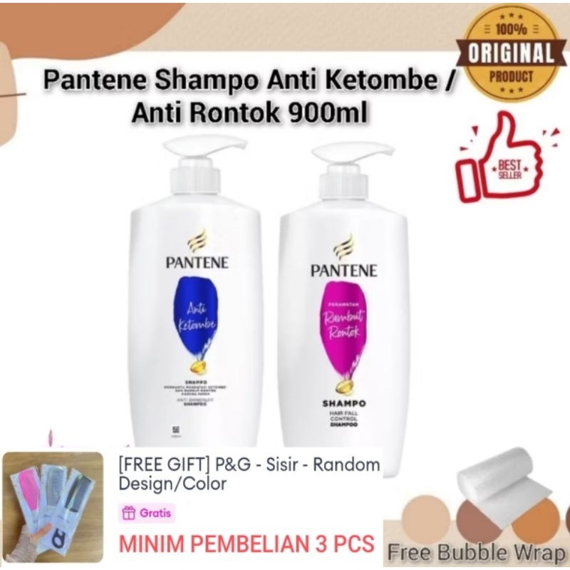 Jual Pantene Shampoo 900ml (Expired 2027) (Minim Pembelian 3 Gratis Sisir Cantik) | Shopee Indonesia