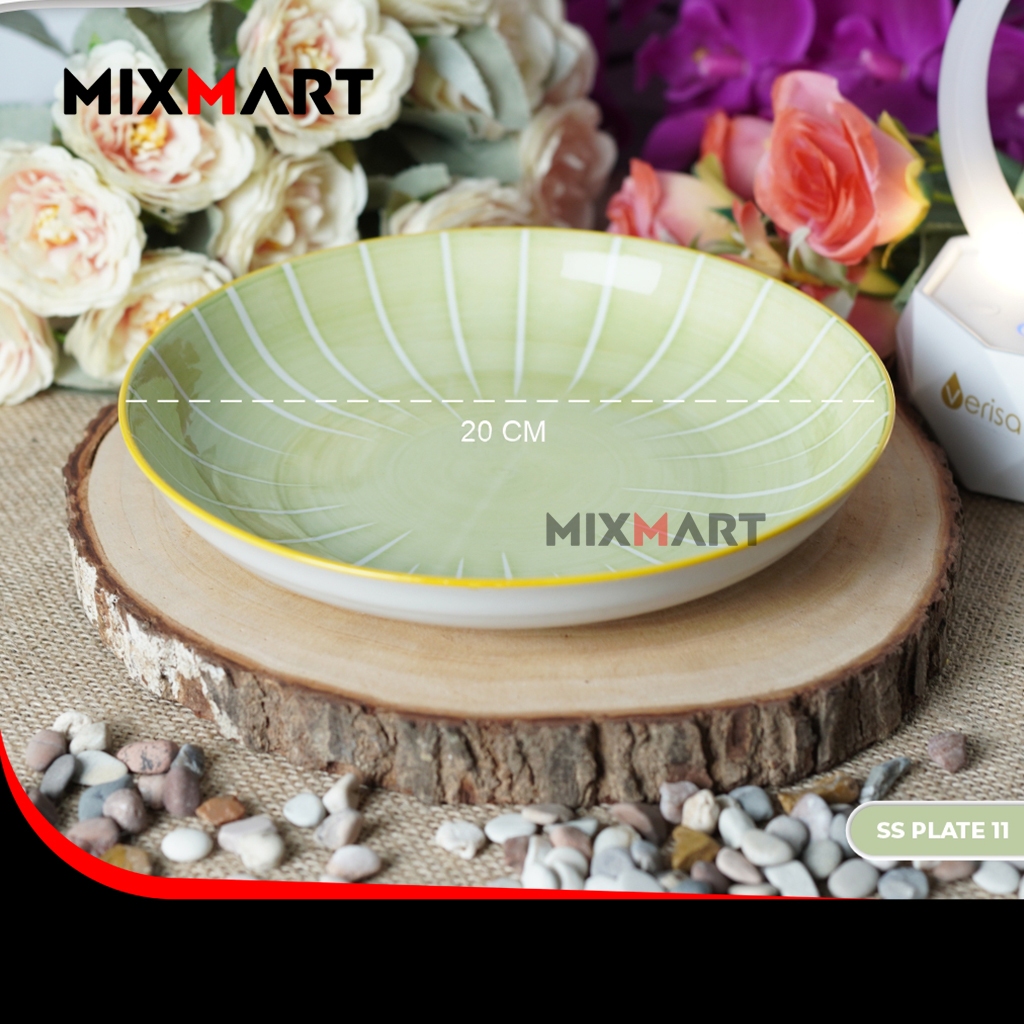 Jual Piring Keramik Polosan SS Plate 11 Diameter 20cm / Piring Aestetik ...