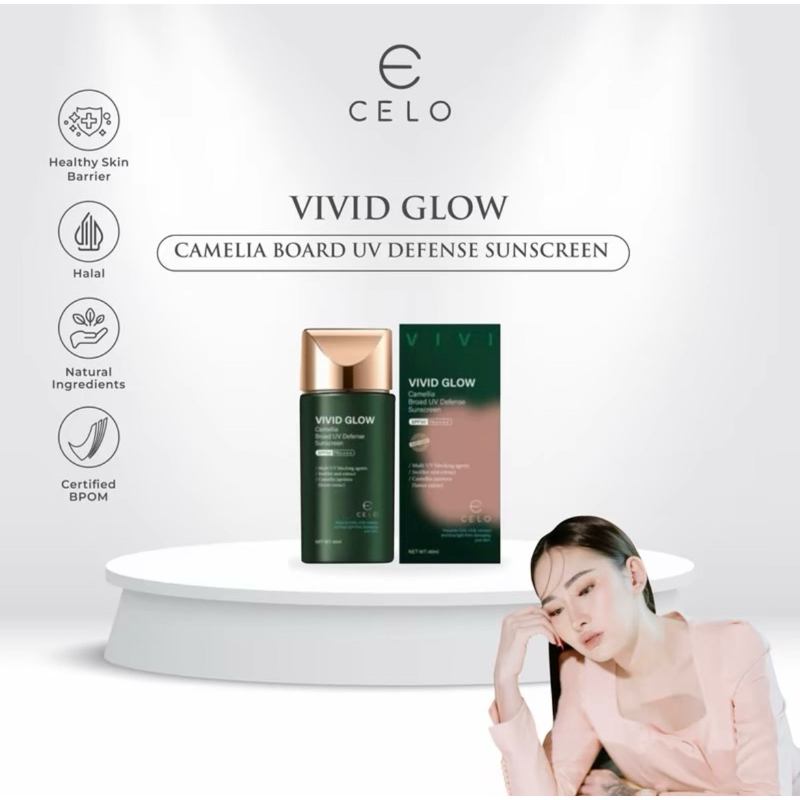Jual VIVID GLOW CAMELIA BOARD UV DEFENSE SUNSCREEN CELO BEAUTY | Shopee ...