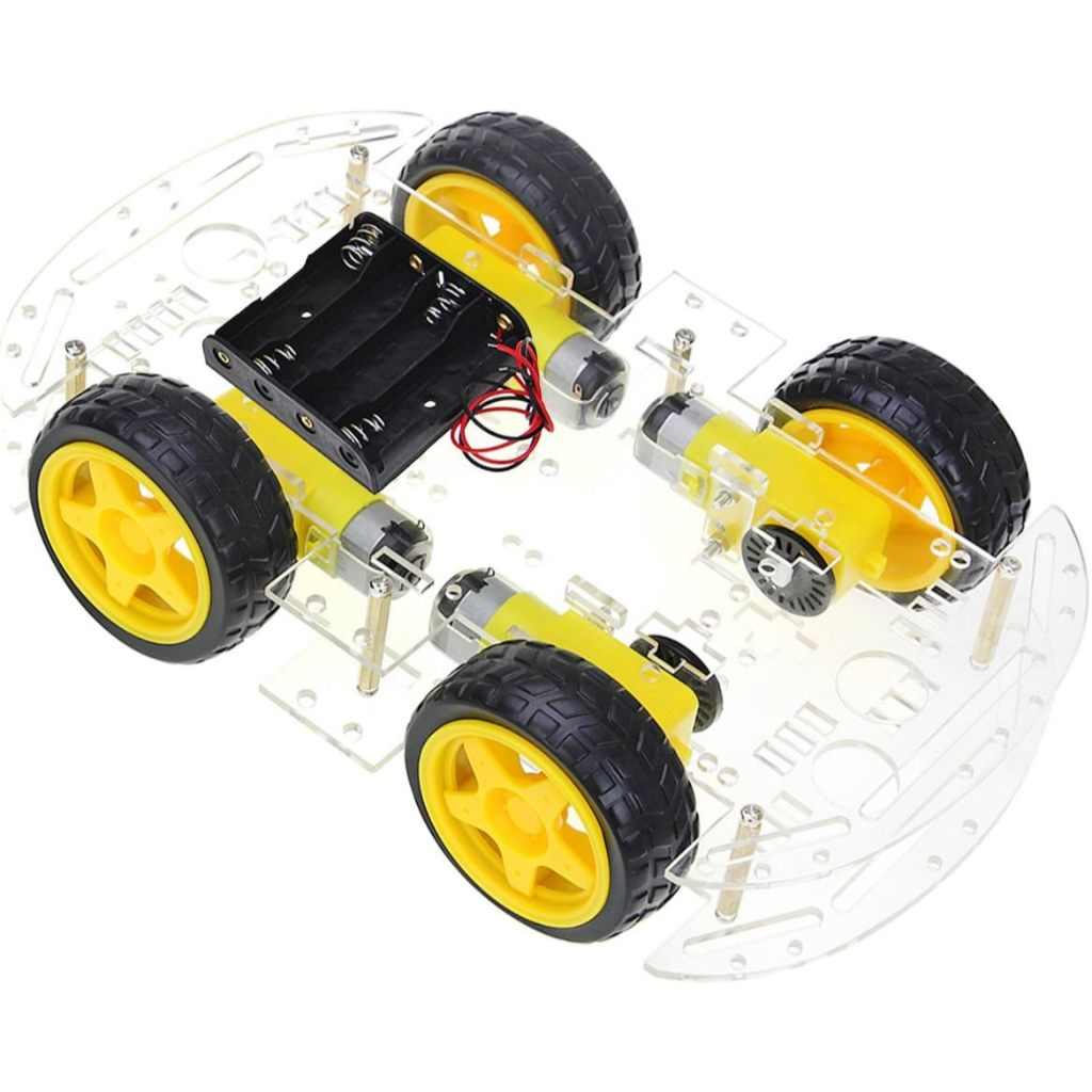 Jual RJ4 4WD DIY Robot Smart Car Chassis Kit Educational Toy with Speed ...