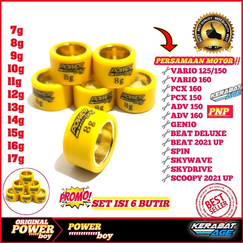 Jual ROLLER ROLER LOLER RACING (Yellow 125 ) MOTOR VARIO 125 150 160 PCX ADV BEAT DELUXE SCOOPY ...
