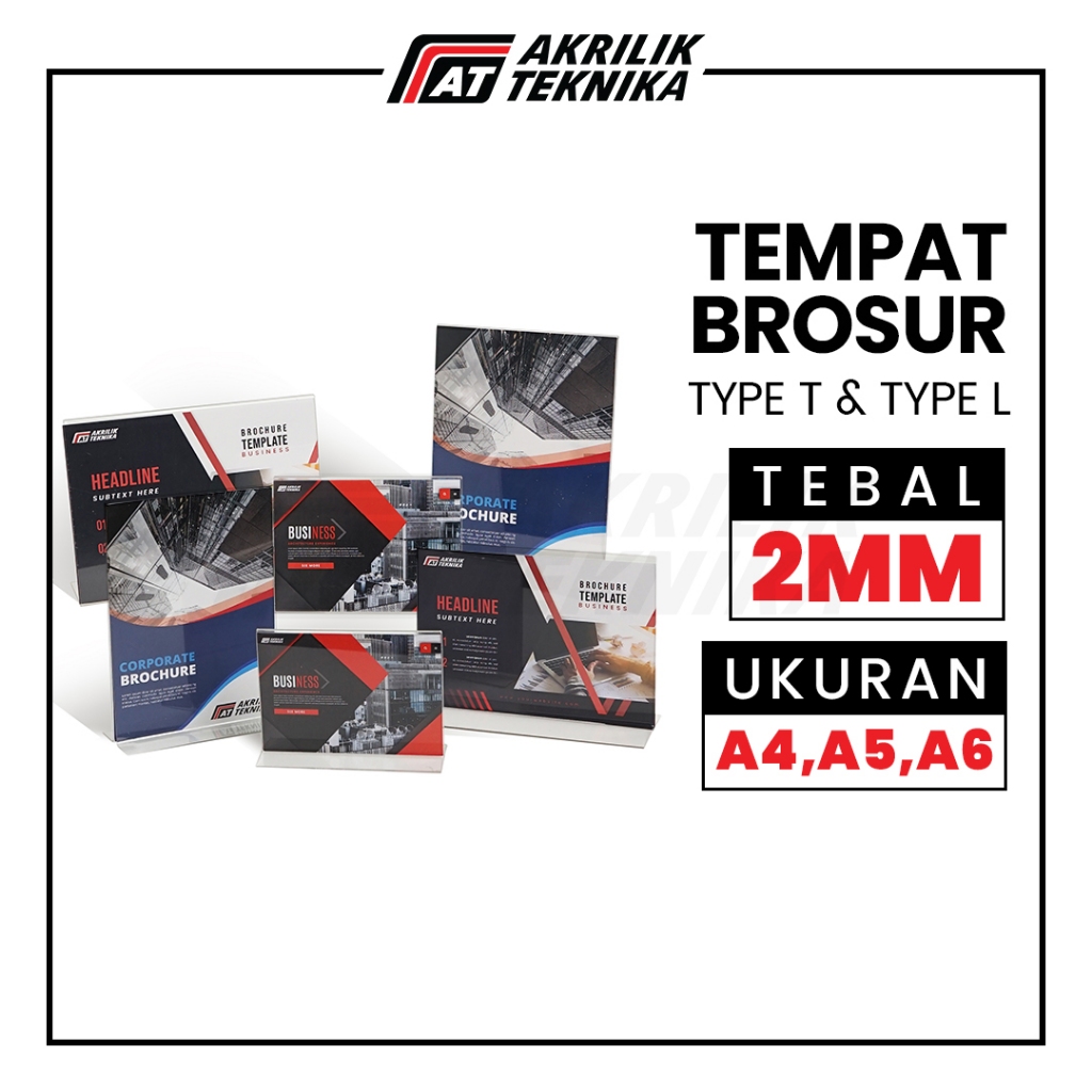 Jual Tempat Brosur Akrilik A4 A5 A6 2mm / Akrilik Tent Card Holder / Acrylic Qris Barcode ...