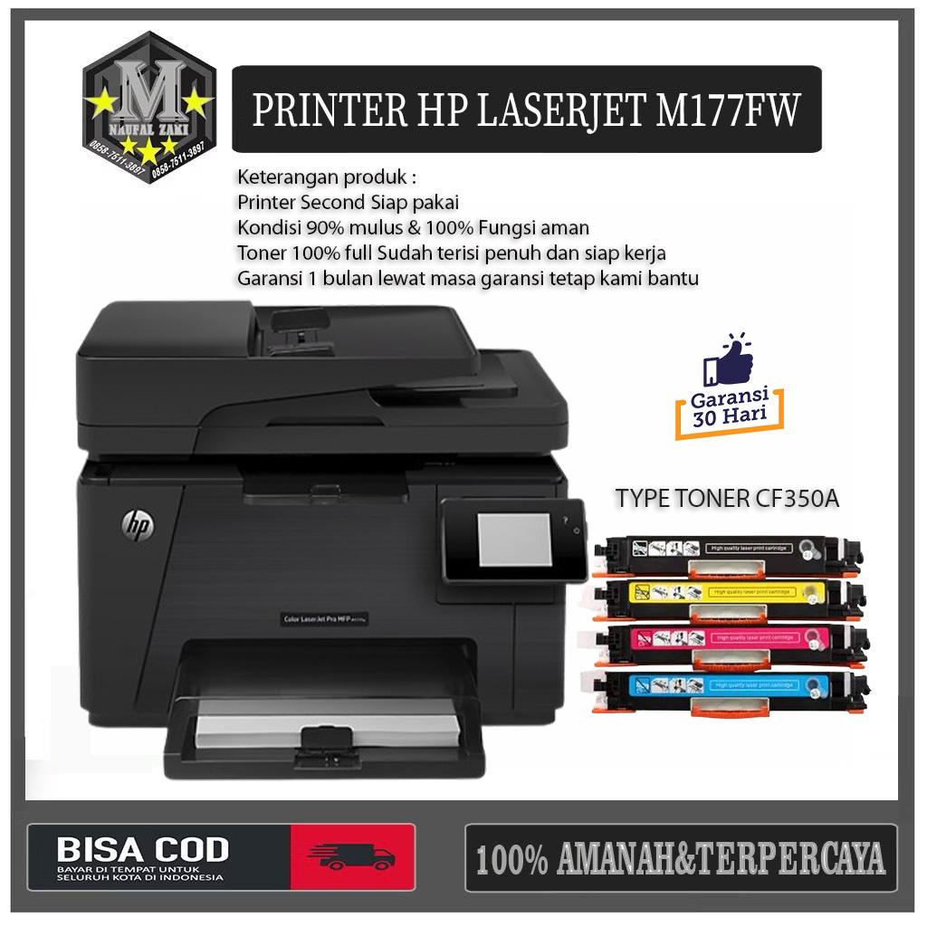 Jual Printer Color HP LaserJet Pro MFP M177fw | Printer All in One A4 ...