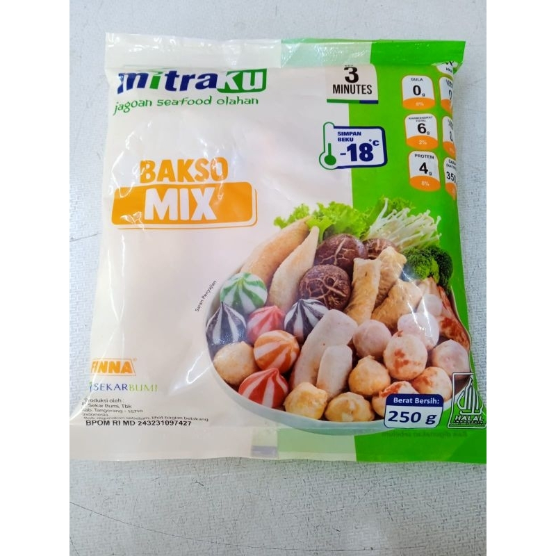 Jual MITRAKU BAKSO IKAN MIX 250gr (SUKI MIX) | Shopee Indonesia