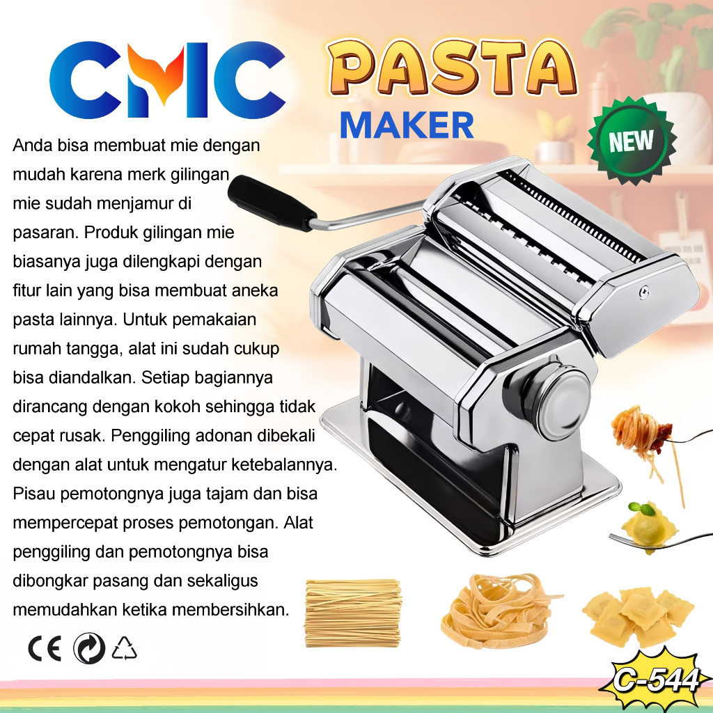 Jual CMC[C-544]Gilingan Mie Pasta Maker Mesin Gilingan Mie Mesin Giling Pasta Maker | Shopee ...