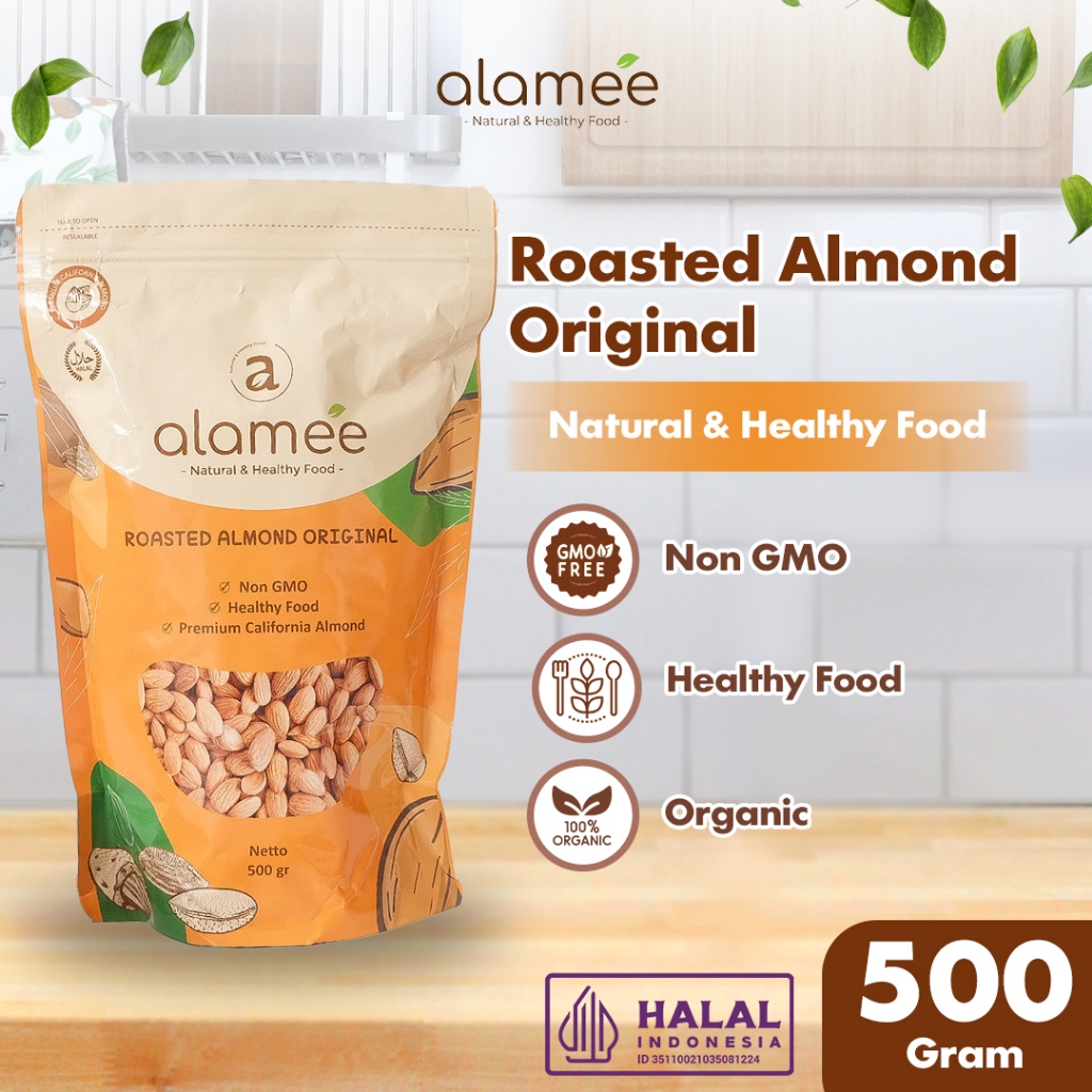 Jual ALAMEE Kacang Almond Panggang Premium Roasted Almon Grade A ...