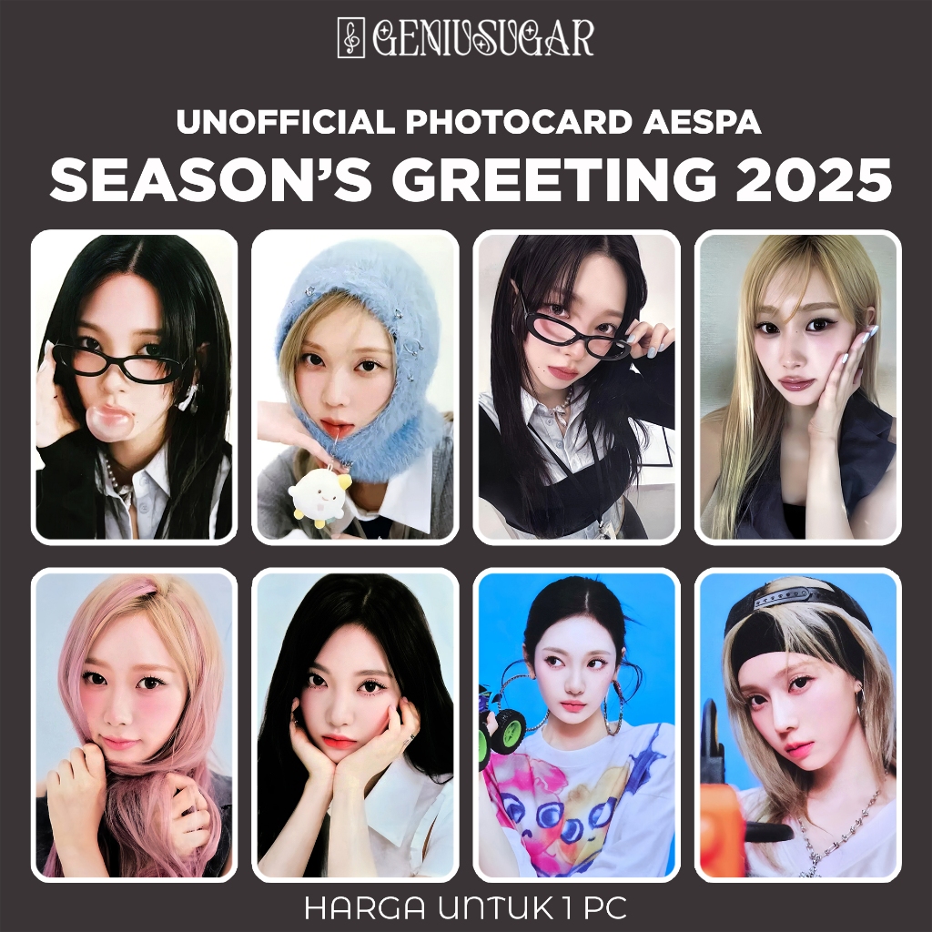 Jual [AESPA] SEASON GREETING 2025 PHOTOCARD UNOFFICIAL | Shopee Indonesia