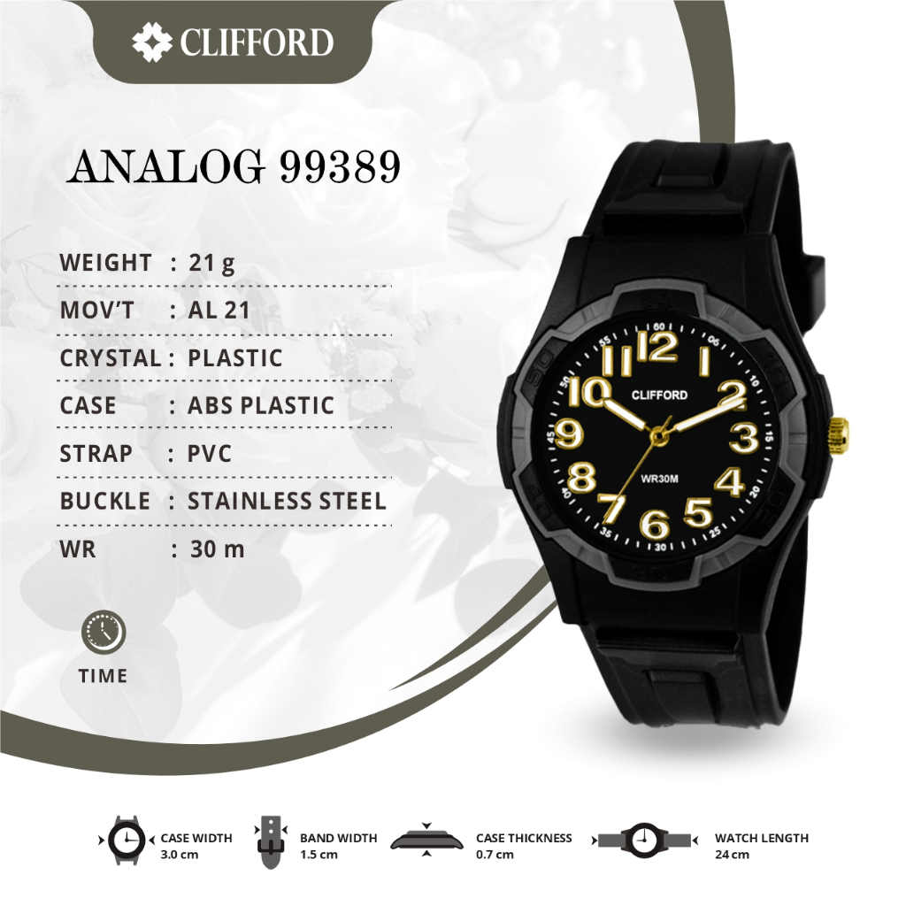 Jual CLIFFORD Analog 99389 Jam Tangan Analog Pria Water Resistant ...