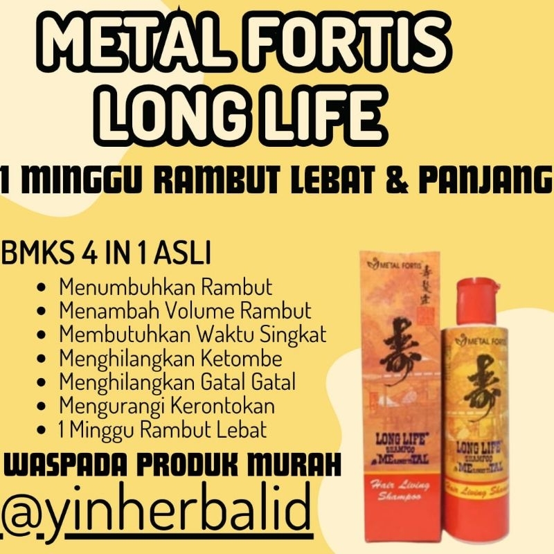 Jual [SHAMPOO METAL FORTIS] Shampo Penumbuh dan Pemanjang Rambut 2 ...