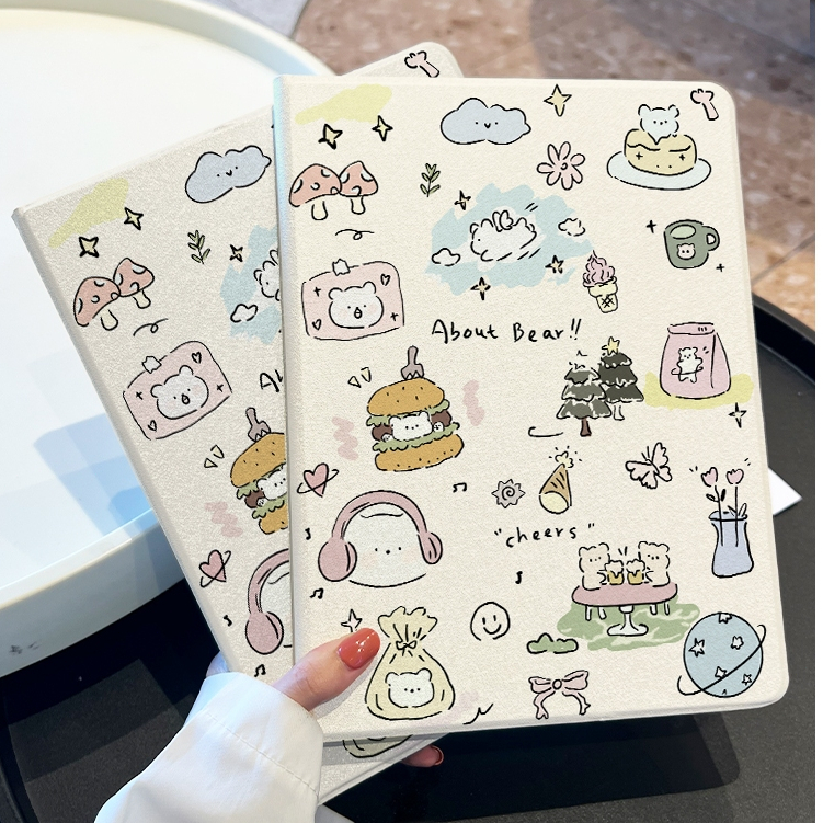 Jual Cartoon Lucu Case ipad Gen 10 Case With Slot Pena for iPad Air 6 ...