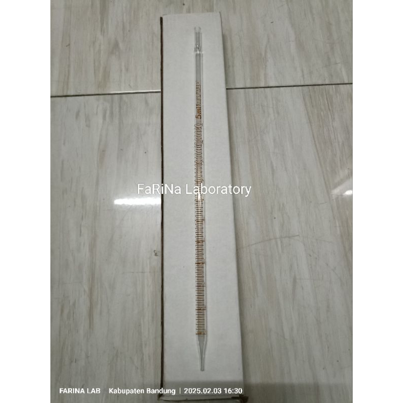 Jual Pipet ukur-Measuring Pipette 5ml Pyrex Class A tipe Mohr | Shopee ...
