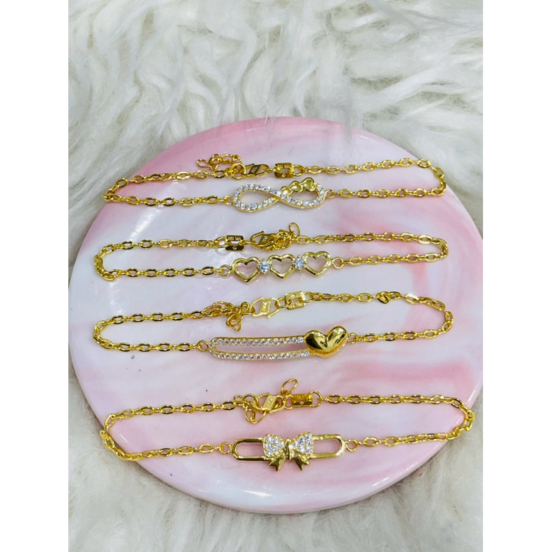Jual gelang fancy papan variasi permata love infinity pita solitaire ...