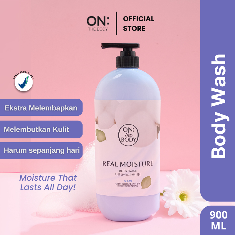 Jual On The Body Real Moisture Warm Cotton Body Wash (900ml) | Shopee ...