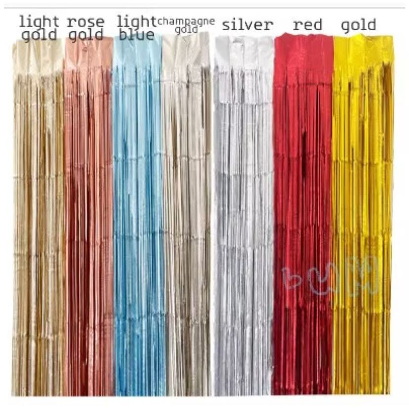 Jual Easy Decoration Foil Curtain Fringe Tirai Rumbai Matte || Doff 2m ...