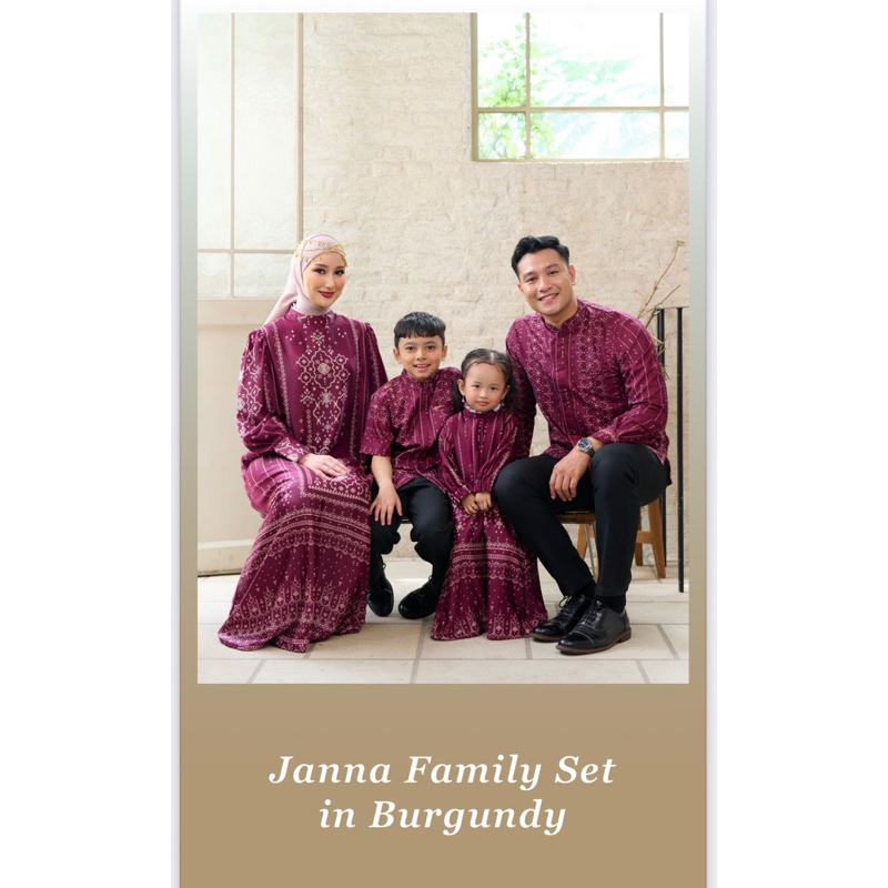 Jual KAMIMA PADANG || RAYA COLLECTION || JANNA SET FAMILY IN BURGUNDY ...