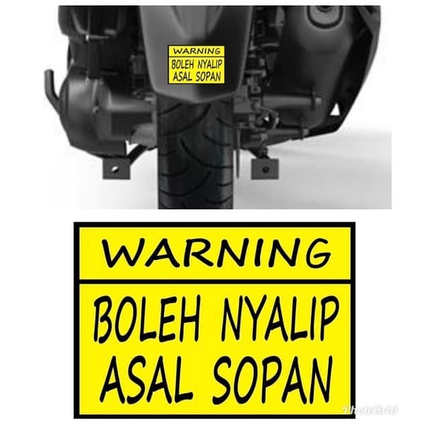 Jual Stiker Motor Unik Lucu Cutting Sticker Boleh Nyalip Asal Sopan ...