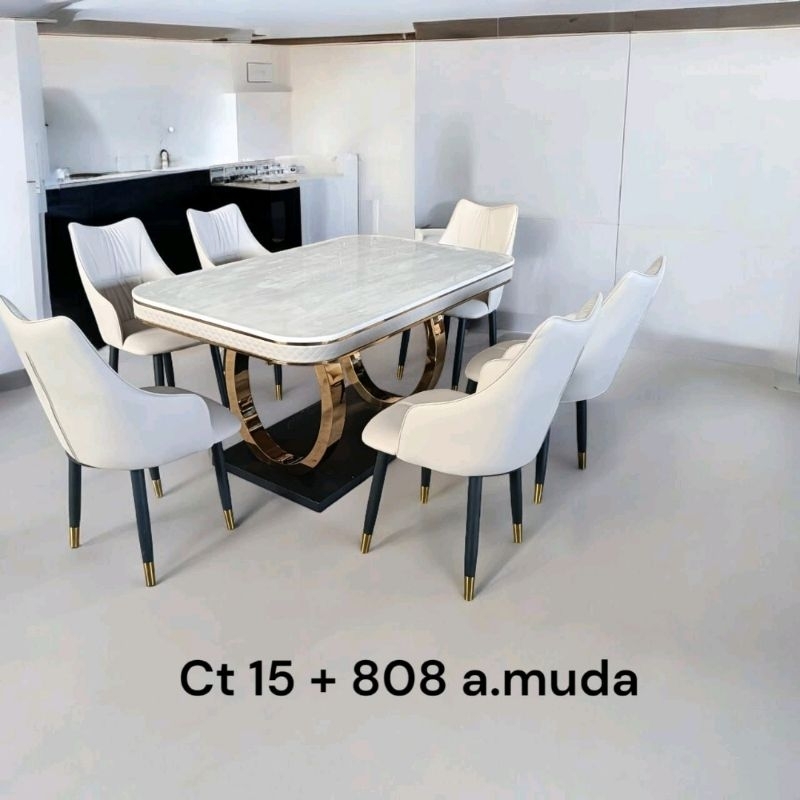 Jual Meja Makan Import Cincin 2.- Dinning Set Luxury Full set 6 kursi ...