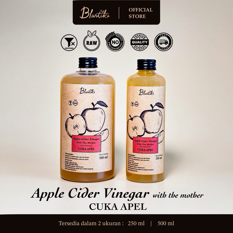 Jual Blantika - Cuka Apel Organik With The Mother / Apple Cider Vinegar ...
