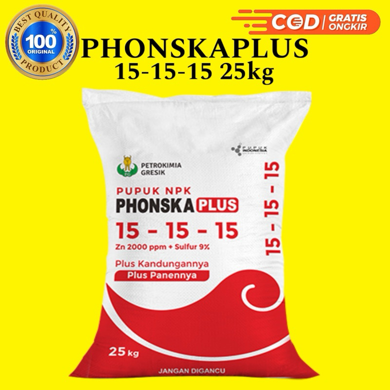 Jual Pupuk Phonska Plus 15-15-15 25Kg Asli Gresik | Shopee Indonesia