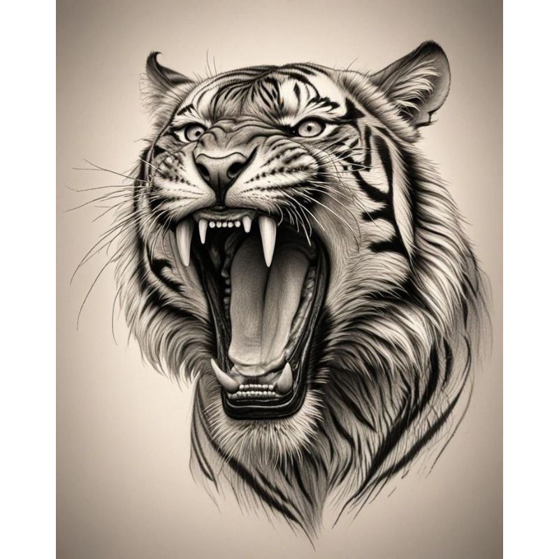 Jual stiker gambar macan keren, stiker print sudah di cutting bahan ...