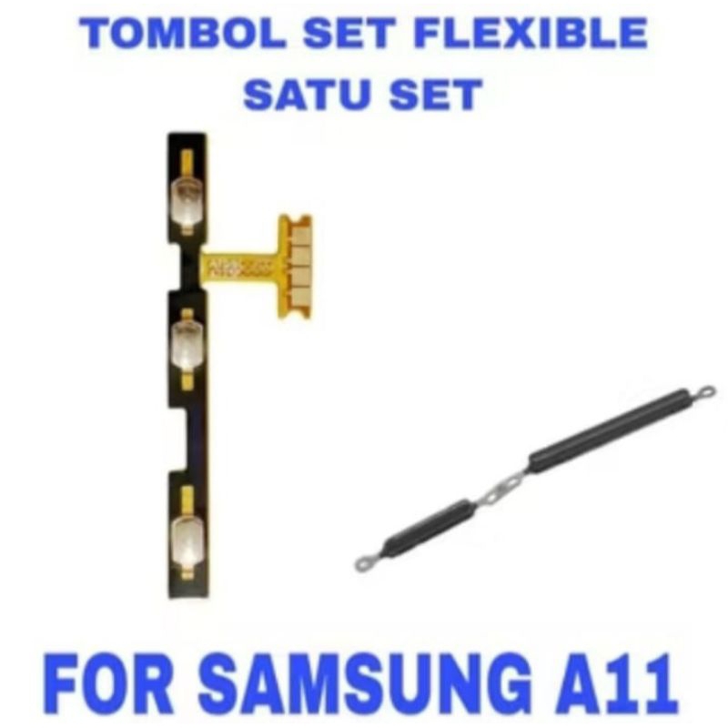 Jual Tombol luar + Fleksibel On/Off Volume Samsung A11 Fullset Original | Shopee Indonesia