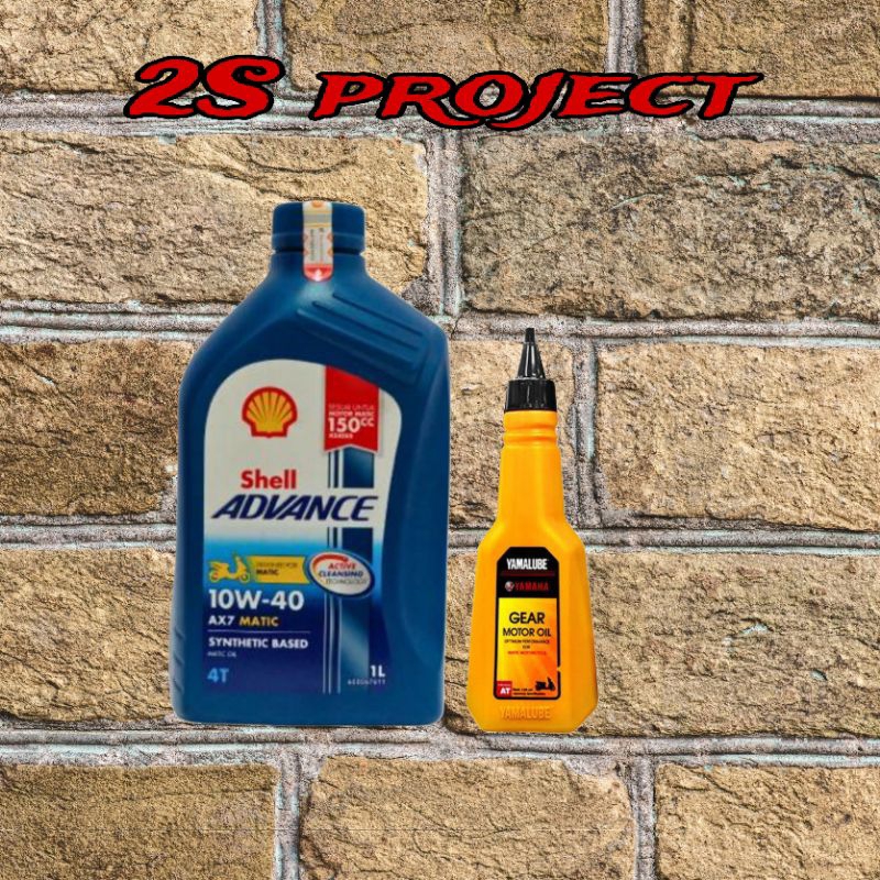 Jual OIL OLI SHELL AX 7 MATIC 1LITER + OLI GARDAN 100ML | Shopee Indonesia