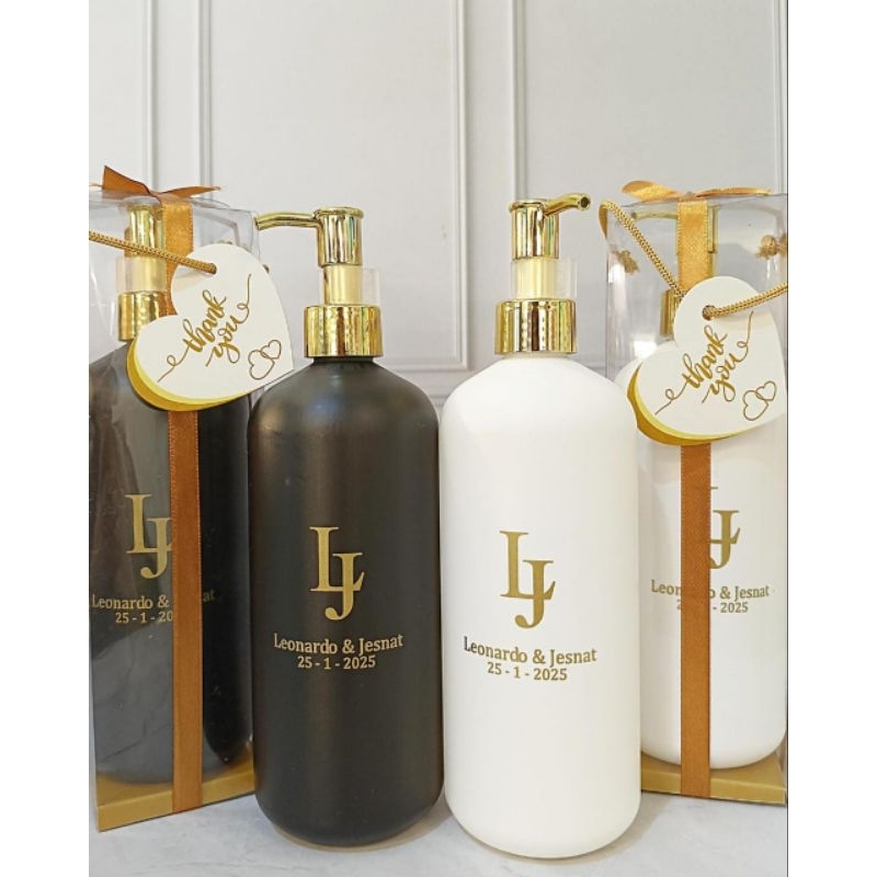Jual SOUVENIR BOTOL SABUN CAIR POMP 500ML FREE CETAK CUSTOM NAMA LOGO ...