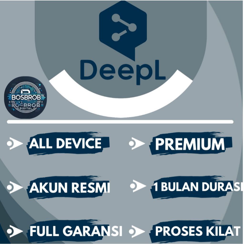 Jual DeepL PRO UNLIMITIDE 1 BULAN DURASI II BERGARANSI DAN PROSES KILAT II | Shopee Indonesia