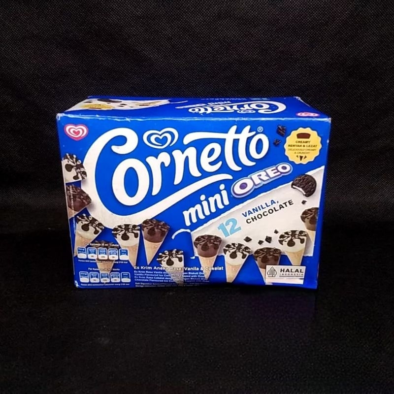 Jual Ice Cream Wall's OREO CORNETTO Mini isi 12 cone | Shopee Indonesia