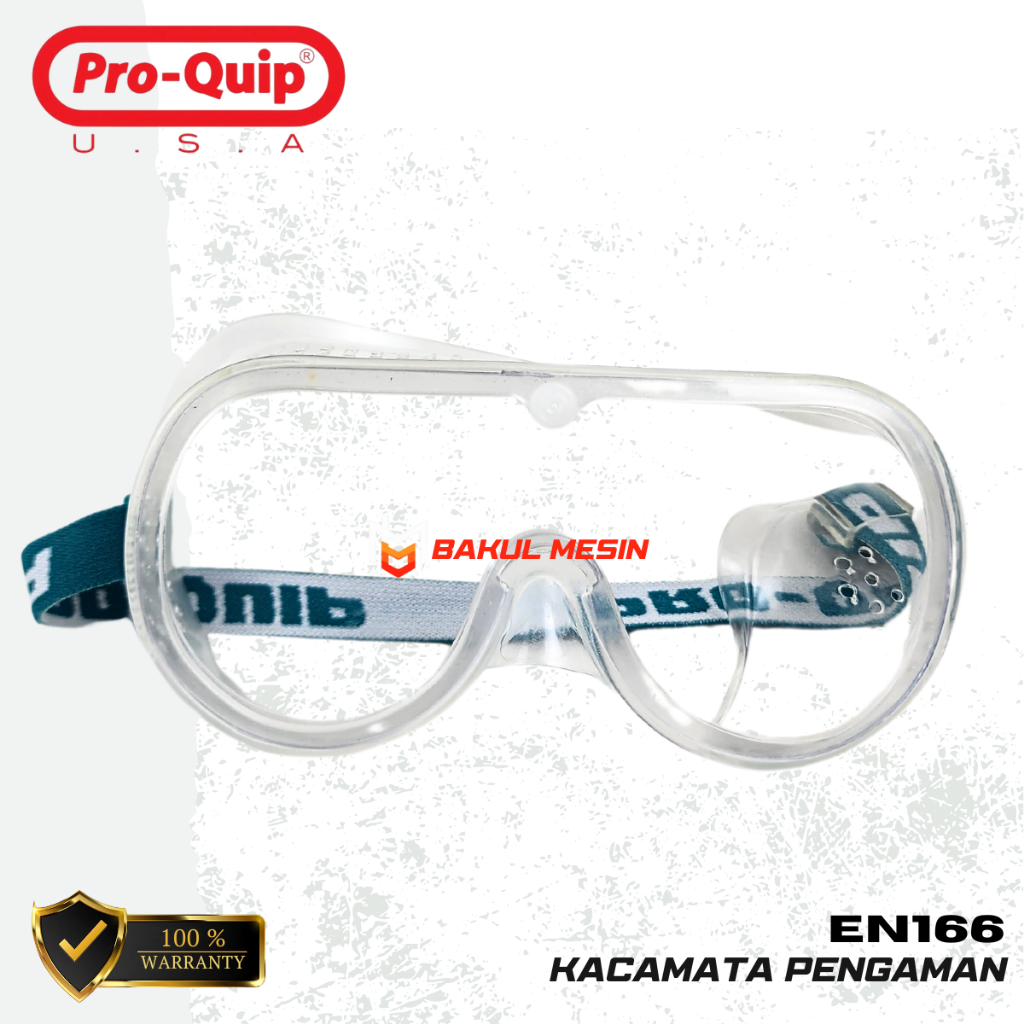 Jual PROQUIP Kacamata Pengaman EN-166 Safety Goggles with Rubber Band ...