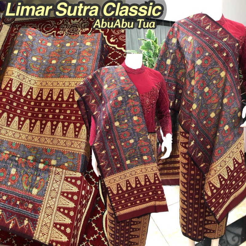 Jual Songket Limar Sutra Clasicc Abu Abu Tua / Exclusive Songket Limar ...