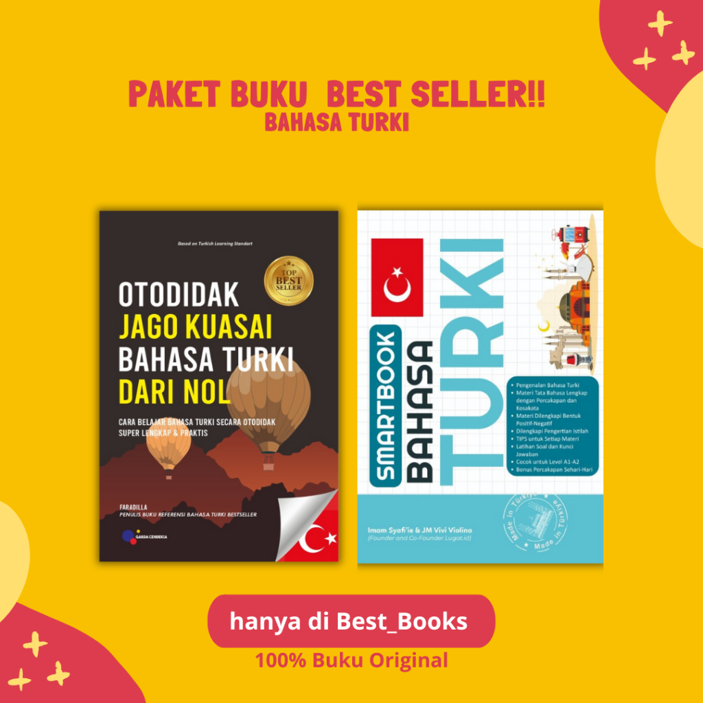 Jual Paket Hemat 2 Buku Bahasa Turki Best Seller (Otodidak Turki + Simple Book Bahasa Turki ...