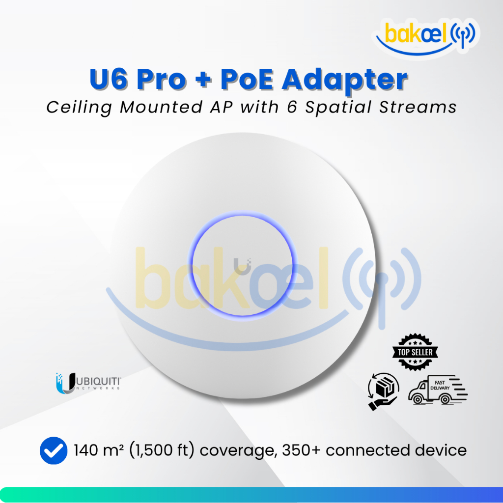 Jual Ubiquiti U6 PRO UniFi 6 PRO U6-Pro Access Point + PoE Adapter ...