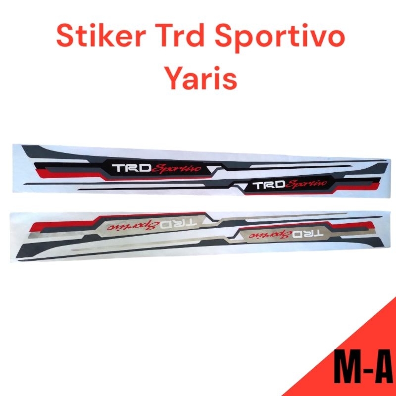 Jual Stiker Body Samping TRD Sportivo Toyota Yaris All Type / Sticker ...