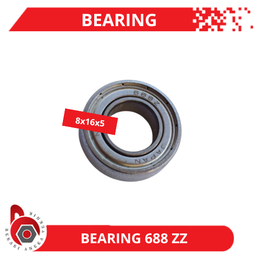 Jual Bearing 688 ZZ N*N Japan Bering Double Tutup Besi Klaher Laher ...