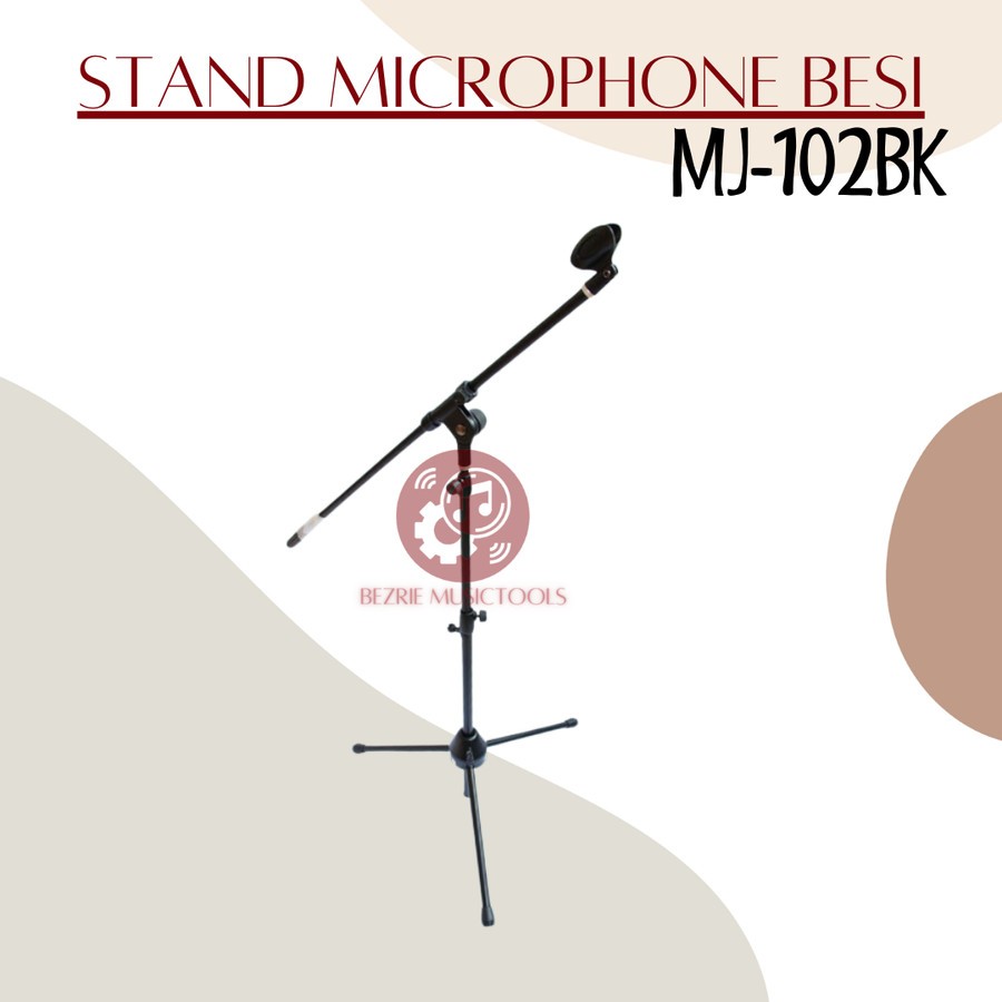 Jual Stand Microphone Panggung Full Besi Hitam With Boom | Shopee Indonesia