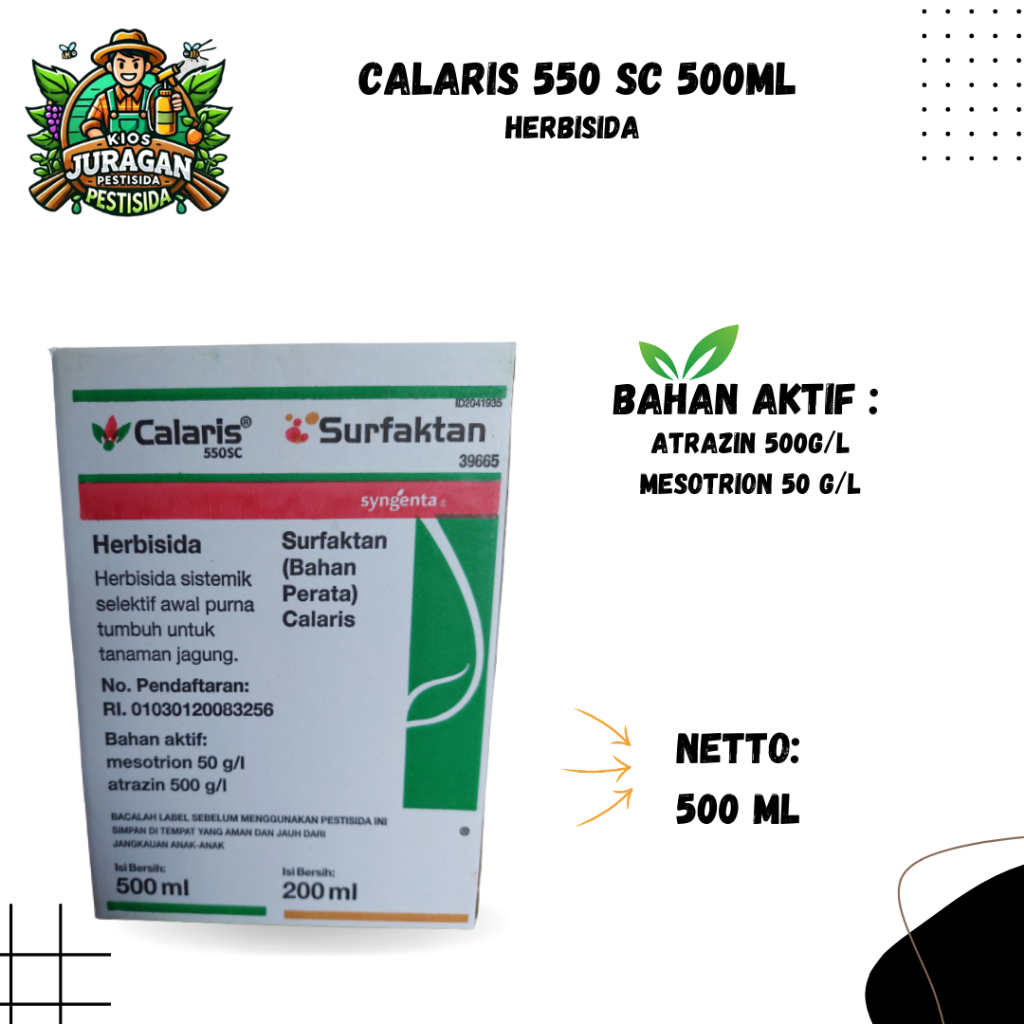 Jual CALARIS 550SC 500ML HERBISIDA SPESIALIS TANAMAN JAGUNG | Shopee ...