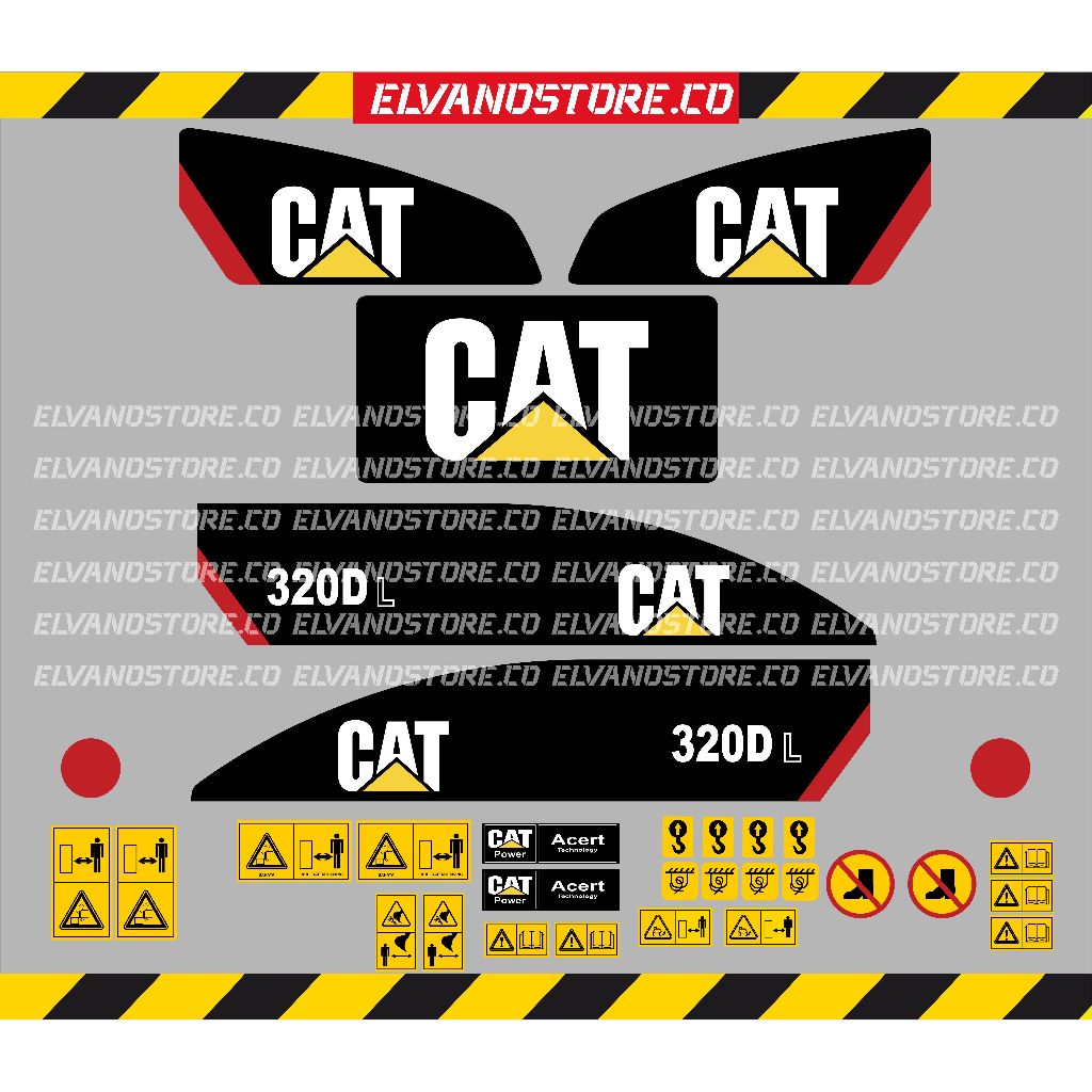 Jual STIKER Caterpillar 320D L Excavator Decals / Stickers ( Compatible ...