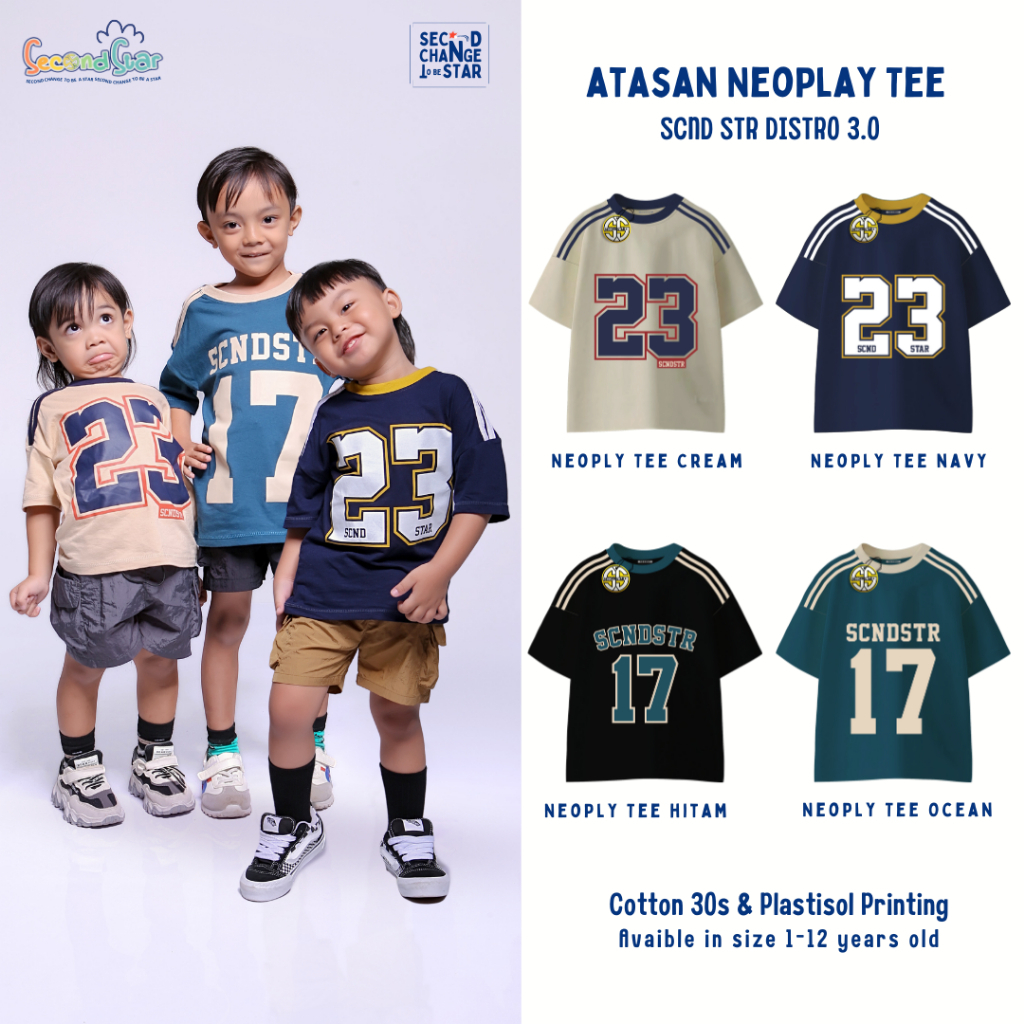 Jual Second Star Atasan Kaos Anak Laki Laki Perempuan NeoPlay Tee 1-12 ...