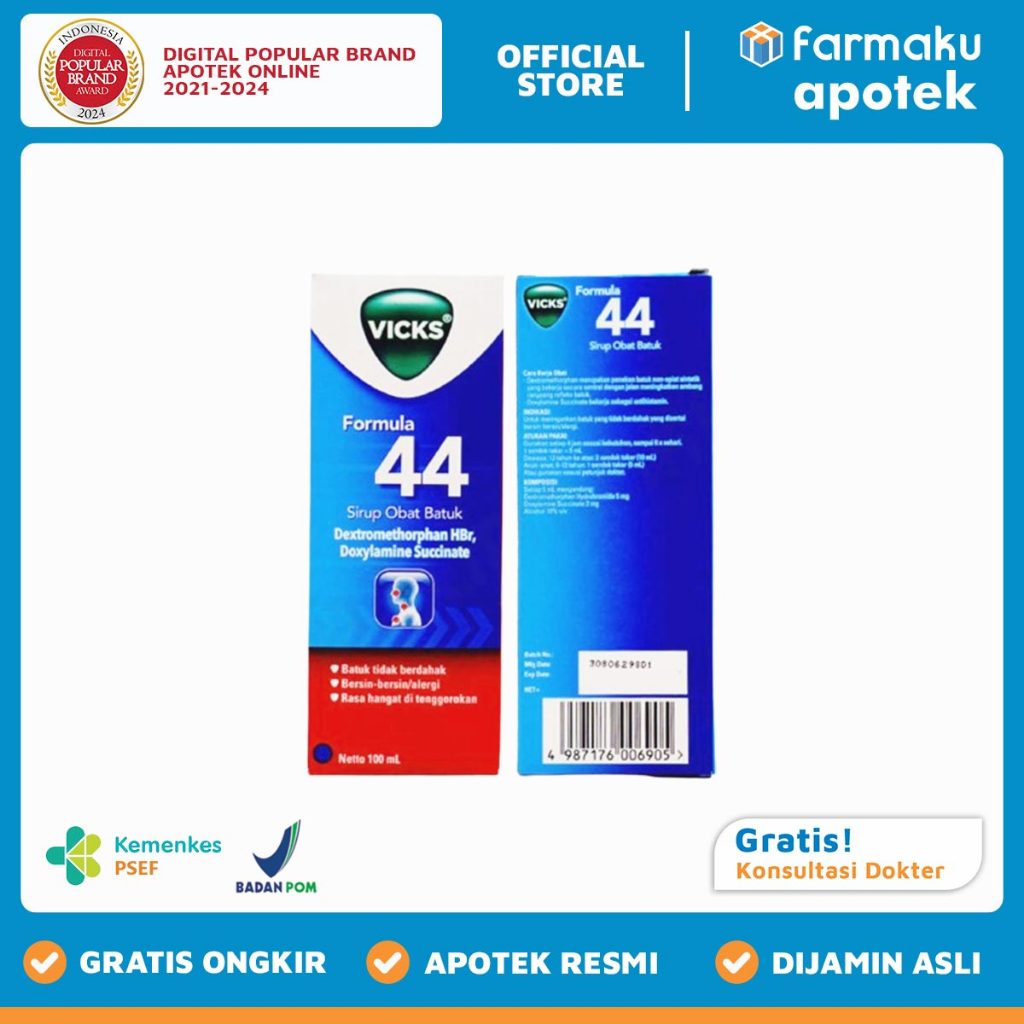 Jual Vicks Formula 44 Dewasa Syrup 100 ml - TJD | Shopee Indonesia