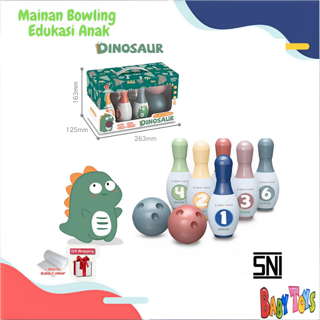 Jual BabyToys Mainan Anak Bola Bowling Ball Ukuran Besar Set Pin ...