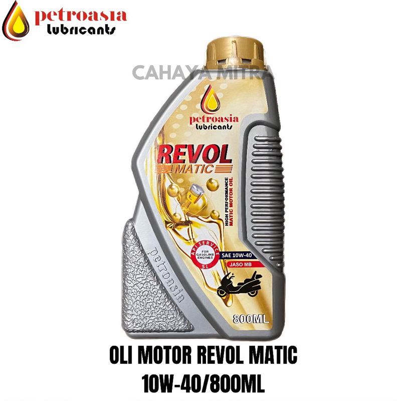 Jual PETROASIA Oli Motor Revol Matic SAE 10W40 800 ml ORIGINAL // oli ...